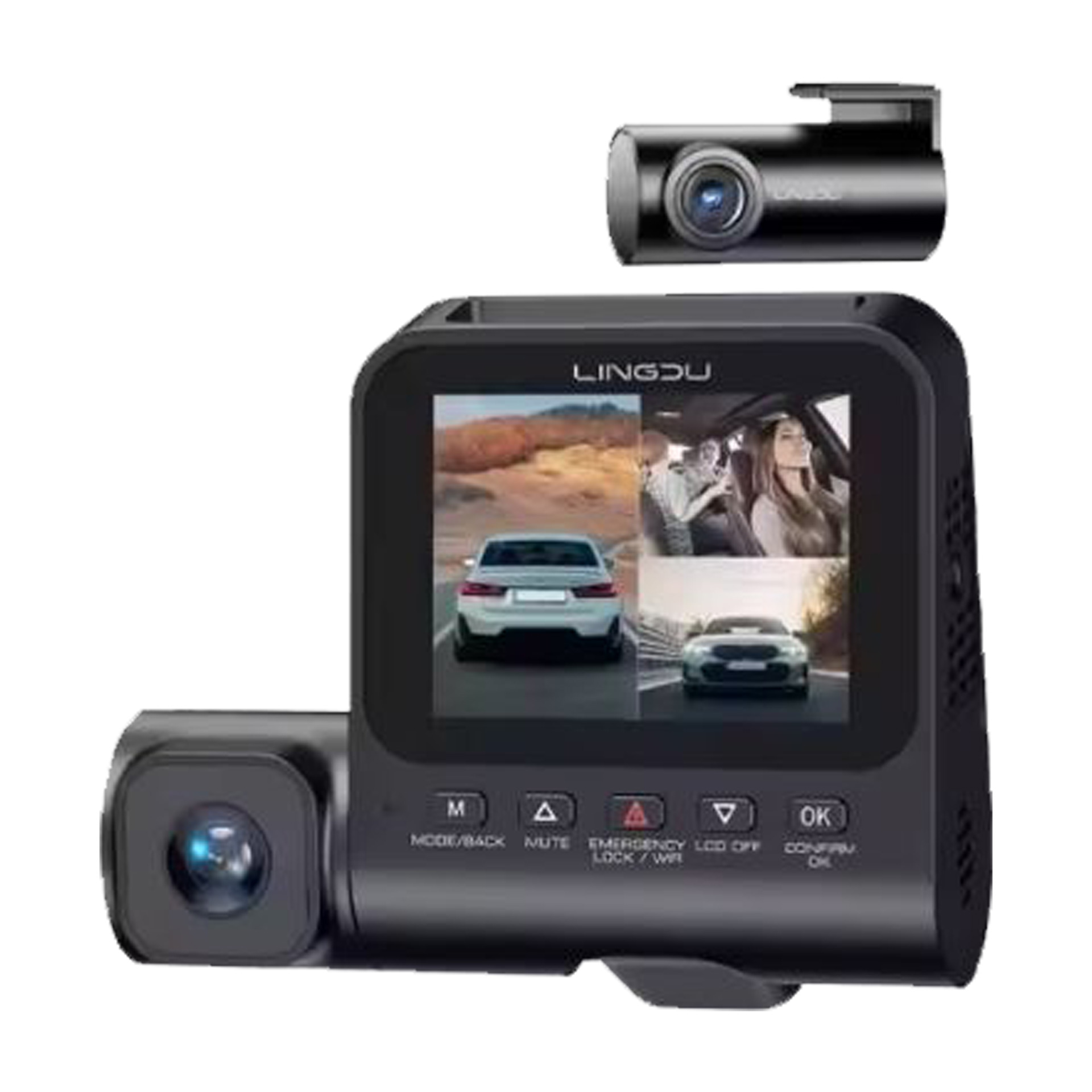 Lingdu V630 4K 3 Kameralı Akıllı Araç Kamerası | Evkur