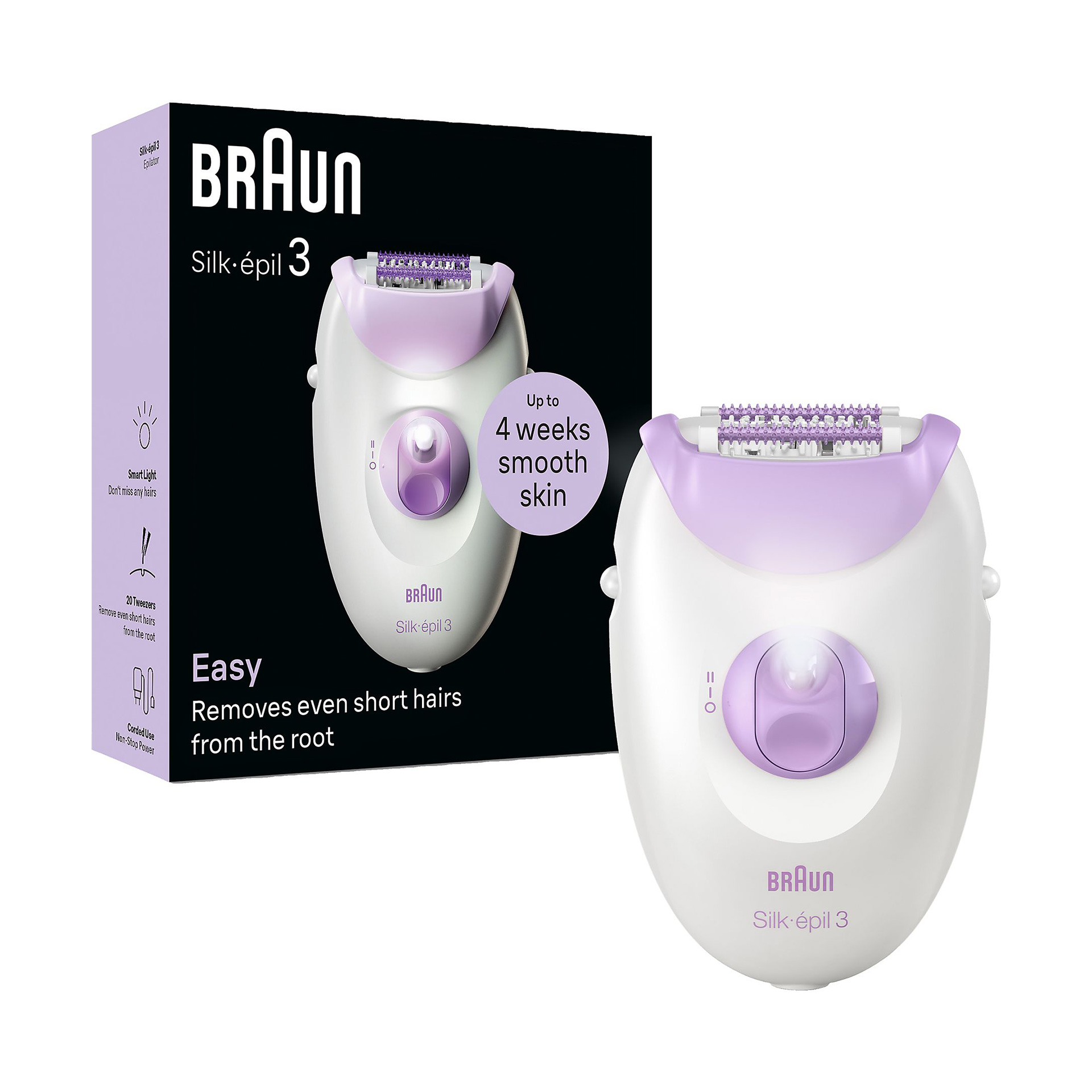 Braun Silk-épil SE3-000 Pur Box Mn Epilator