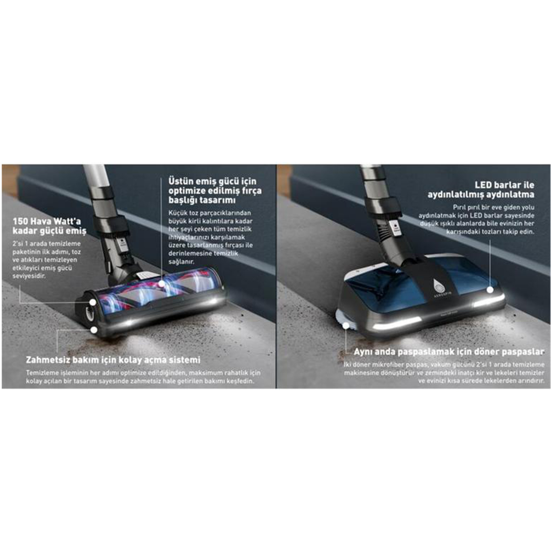 Tefal X-Force Flex 13.60 AllergyDikey Sarjlı Süpürge