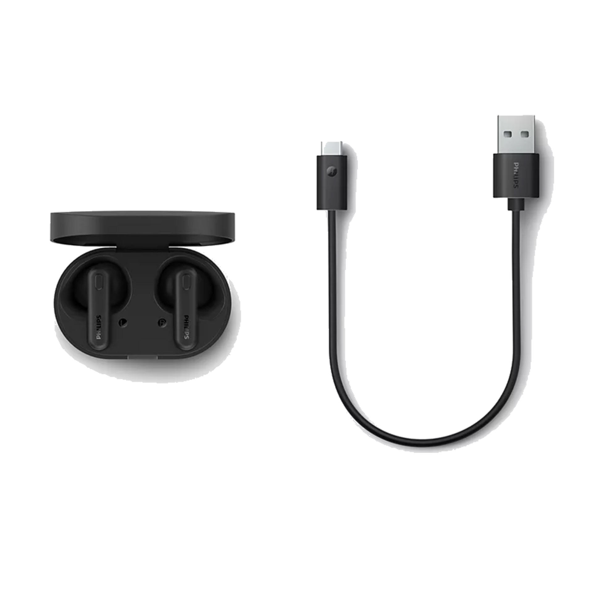 Philips IPX4 5+10 Saat Gerçek TWS Siyah Kulaklık | Evkur
