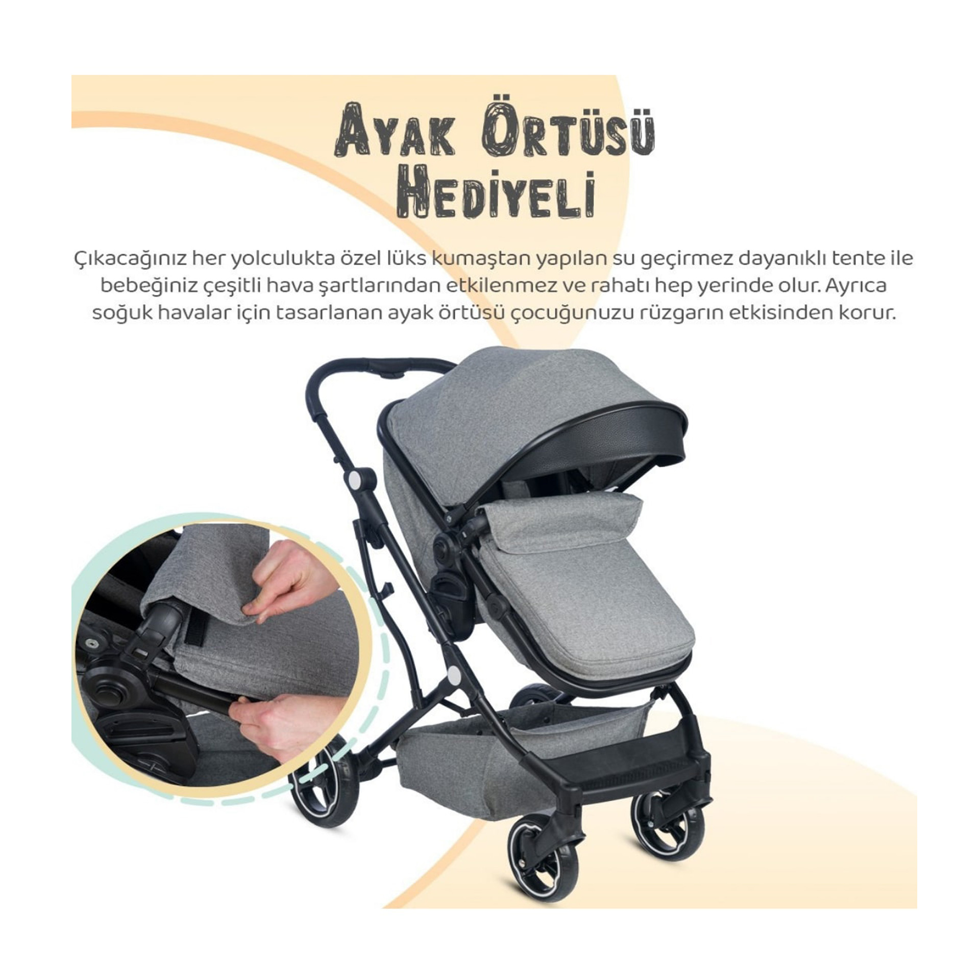 Enti Baby Mkn Kabin Boy Bebek Arabası Siyah-Gri |Evkur