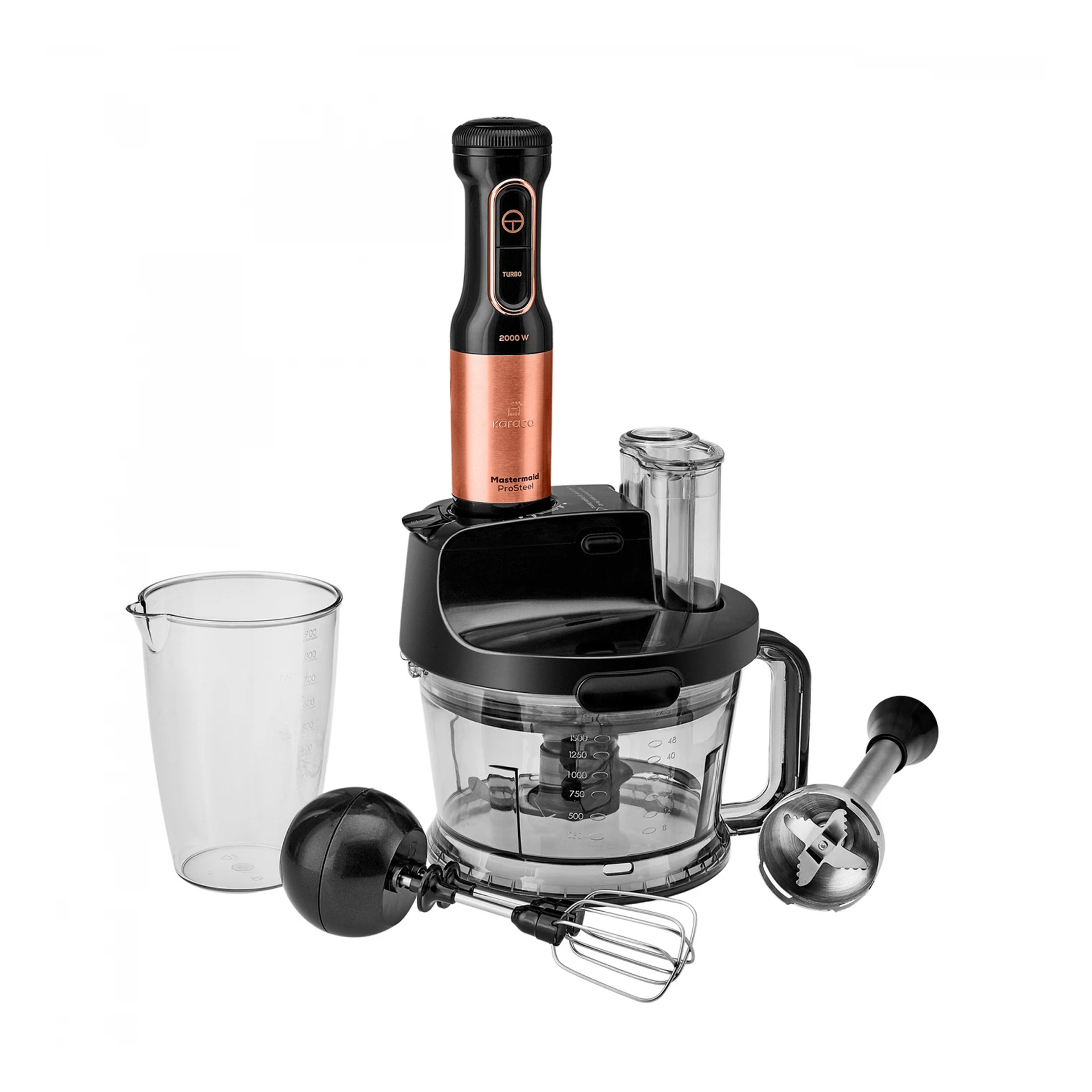 Karaca Mastermaid Mutfak Robotu 2000 W Black Copper | EVKUR