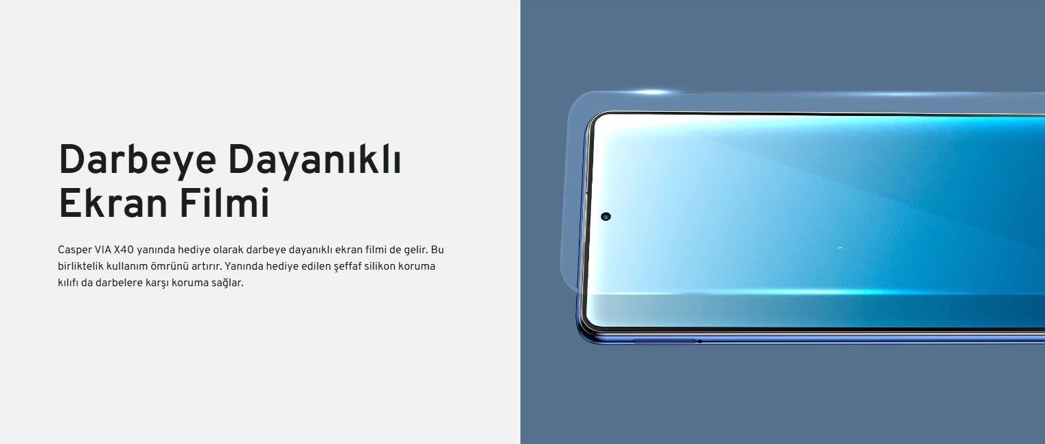 Casper Via X40 8+8/256 GB Siyah Akıllı Telefon