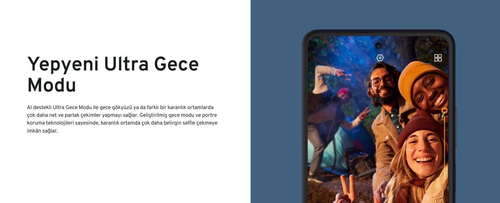 Casper Via A40 8+8/256GB Gece Mavi Akıllı Telefon