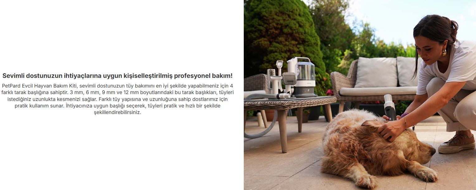 Fakir Petpard Profesyonel Kedi Köpek Tüy Bakım Kiti | EVKUR