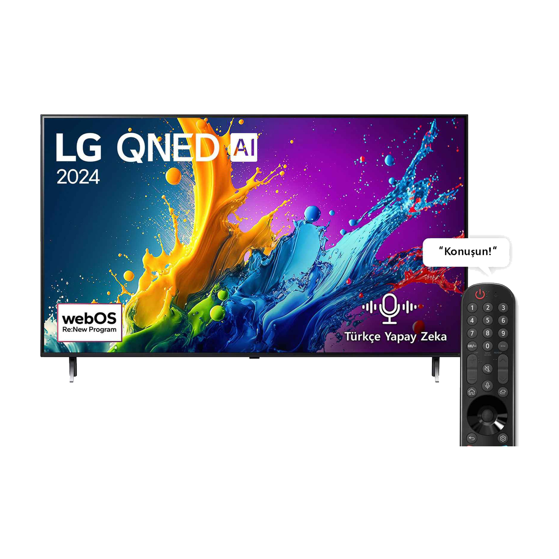 LG 55QNED80T6A.APEZ 139 cm QNED 7.Nesil 5 AL İşlemci Led Tv