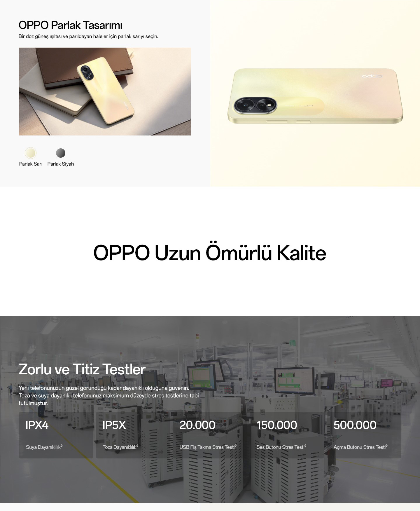 Oppo A38 6/128GB Akıllı Telefon Parlak Siyah