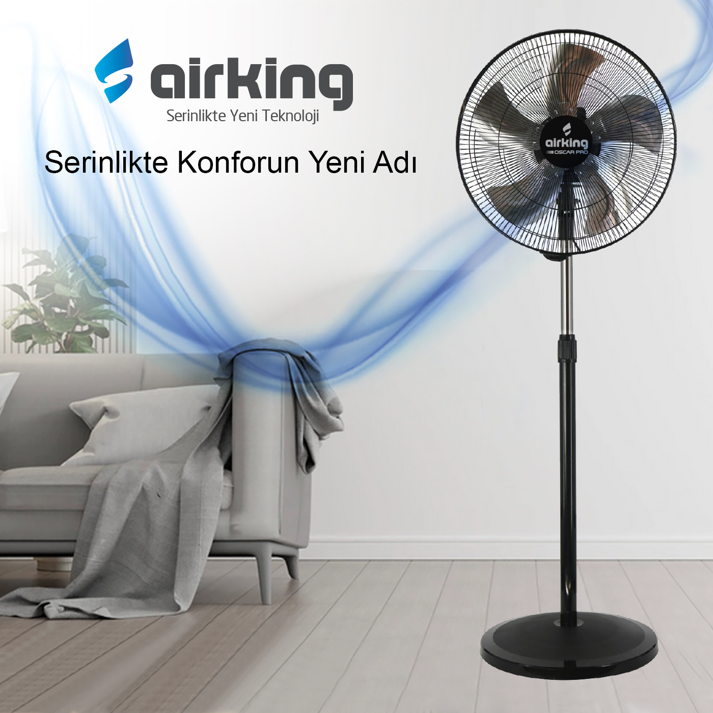 Airking Oscar Pro Sanayi Tipi Ayaklı Vantilatör | Evkur