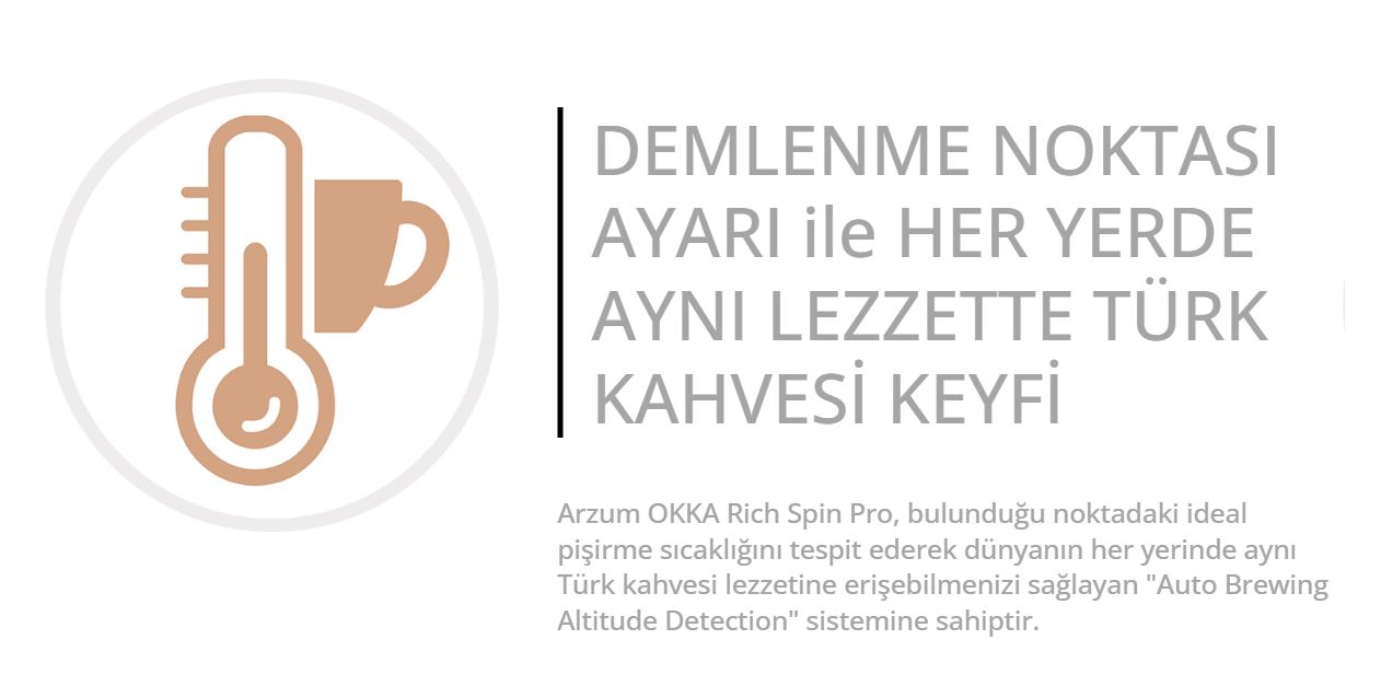 Arzum Okka Rich Spin Pro Türkish Coffee Machine Krom