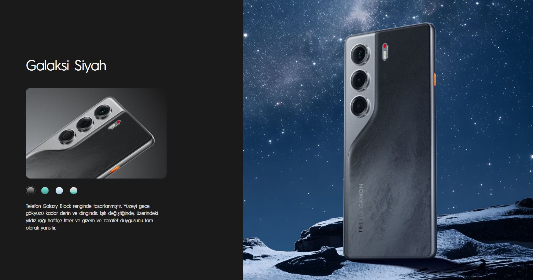 Tecno Mobile Camon 40 CM5 8/256GB Akıllı Telefon Siyah | Evkur