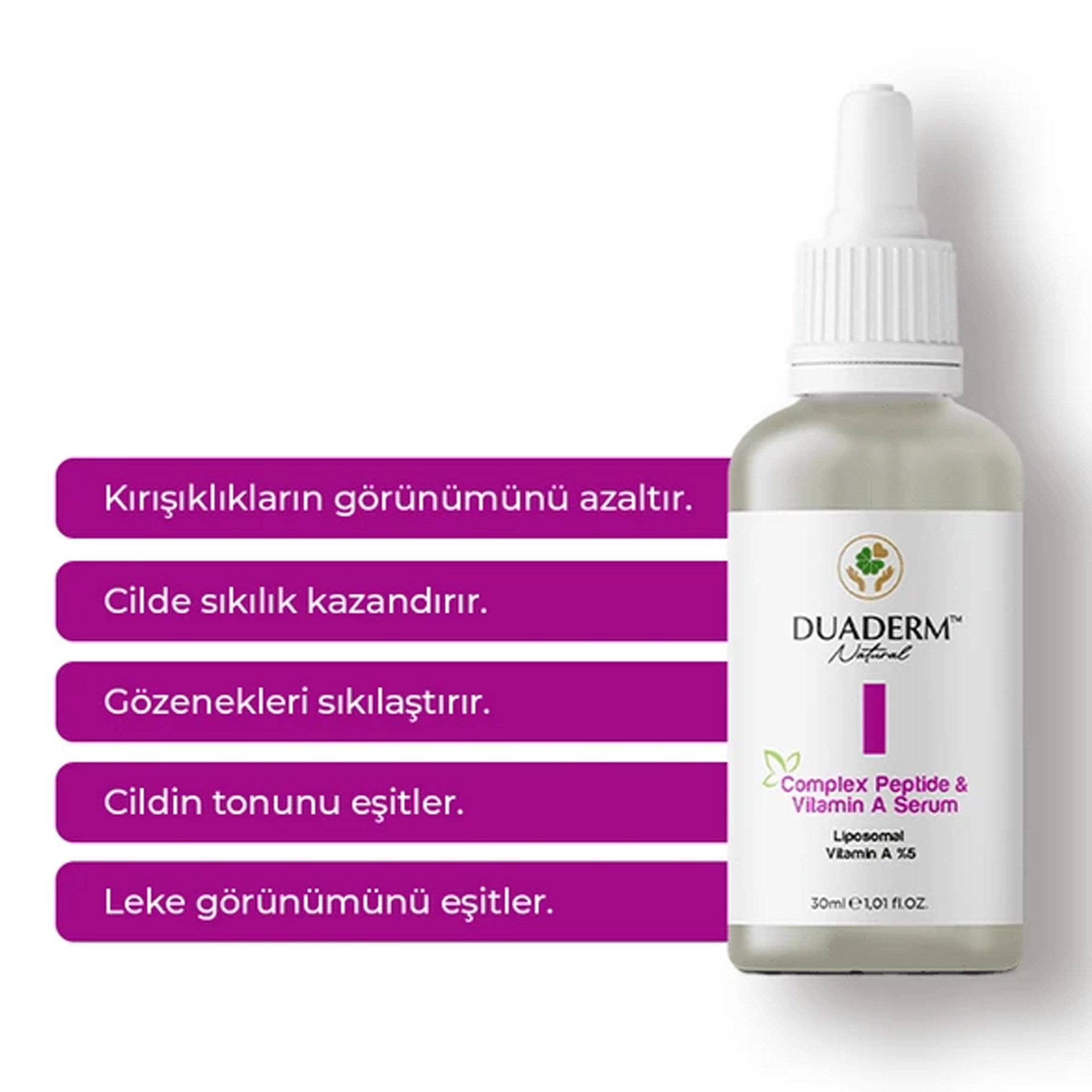Duaderm Complex Peptide & Vitamin A Serum 30 ml I Evkur