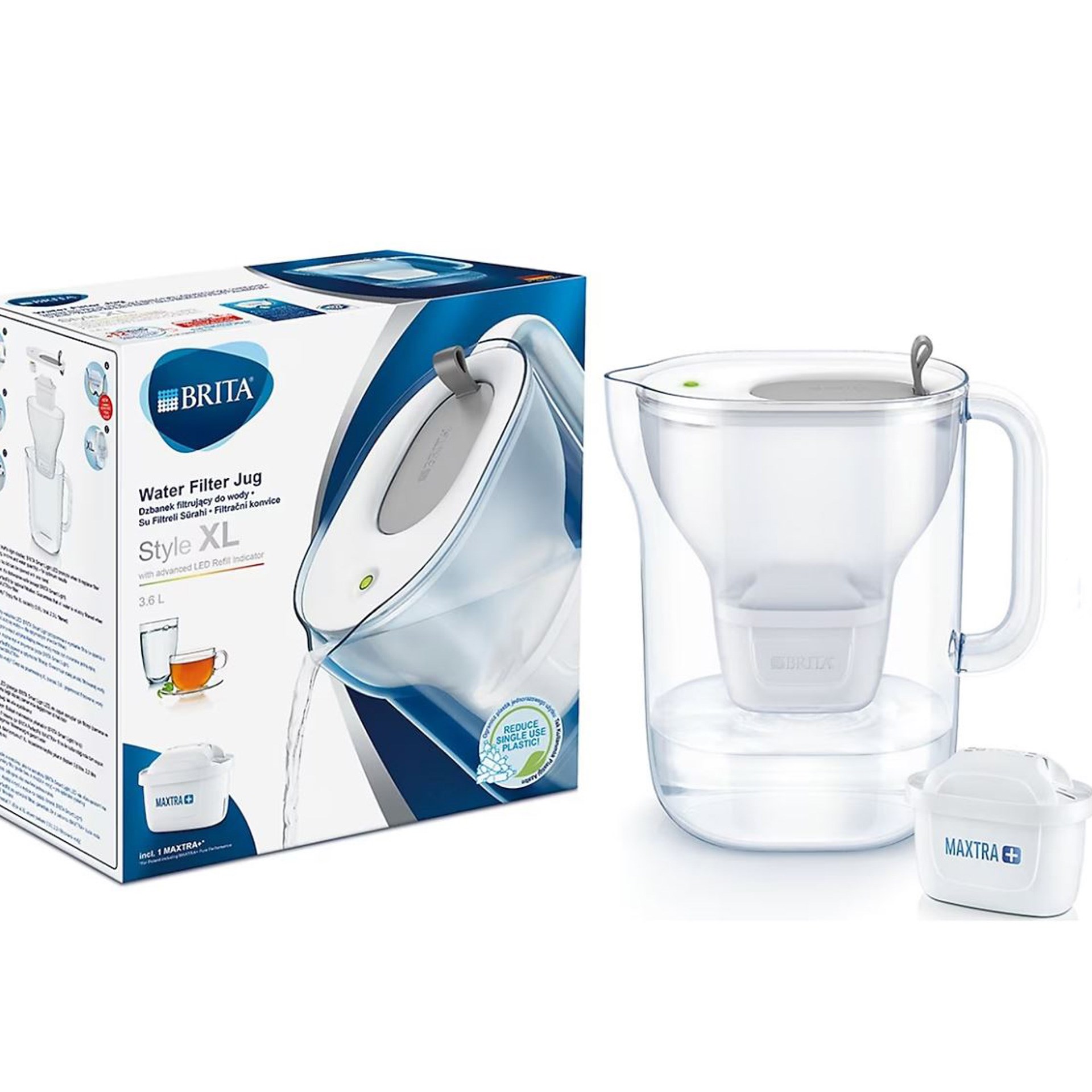 Brita Style Xl Pro-Gri Filtreli Sürahi | Evkur