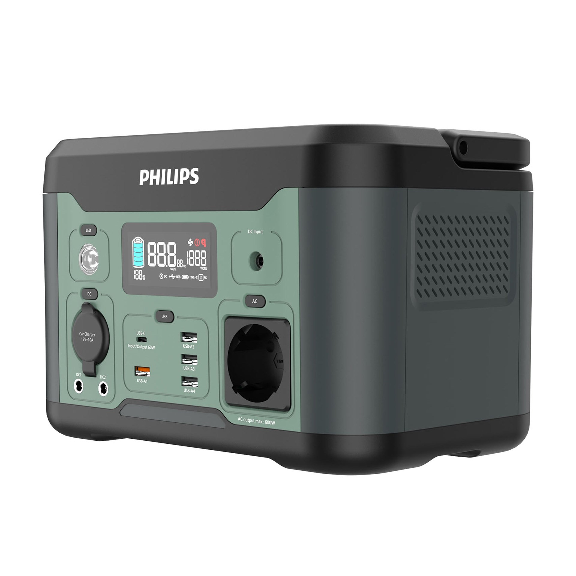 Philips Taşınabilir 600W Şarj İstasyonu