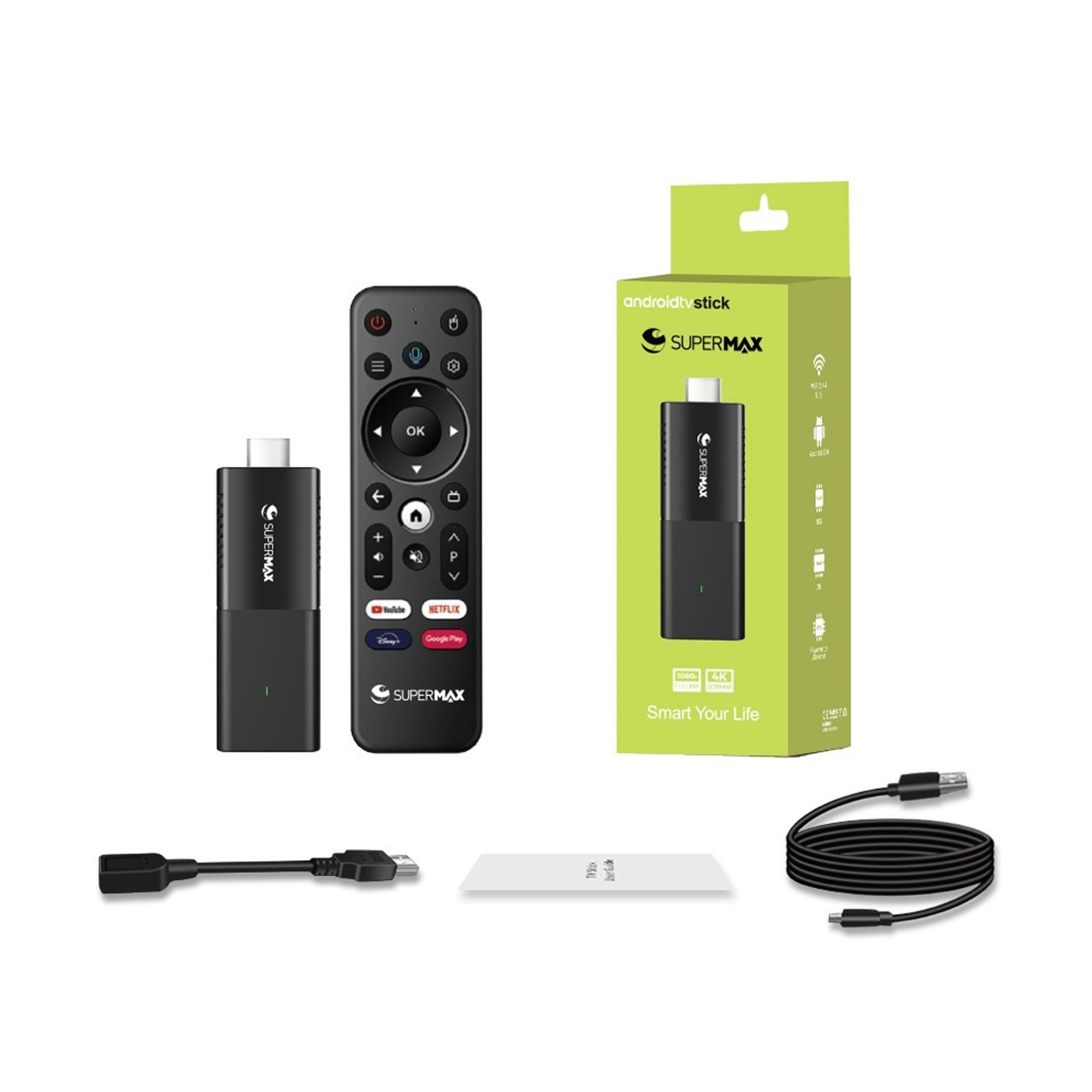Supermax X3 4K Android TV Stick 16GB | Evkur