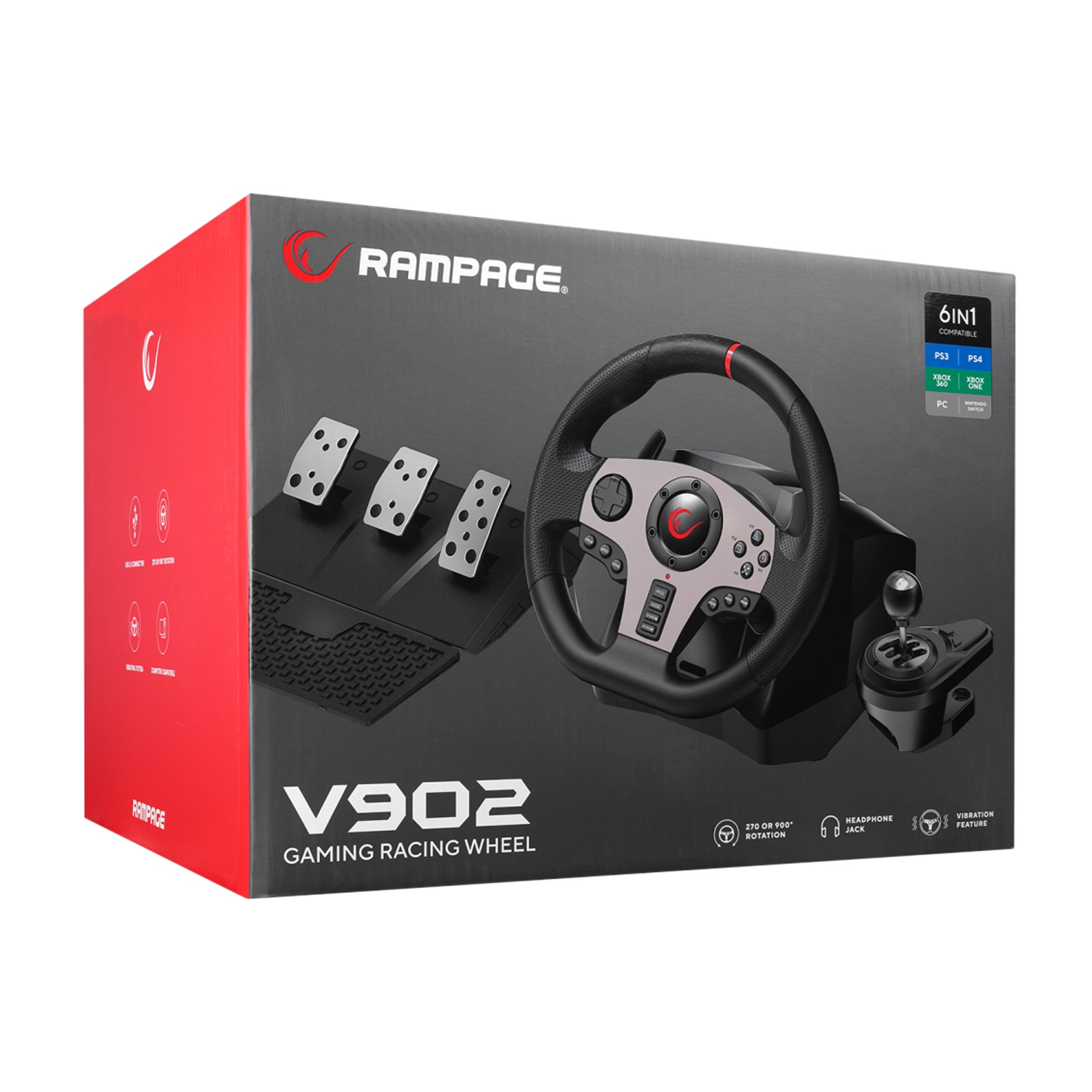 Rampage V902 PC 3 Pedallı Gaming Oyuncu Direksiyonu