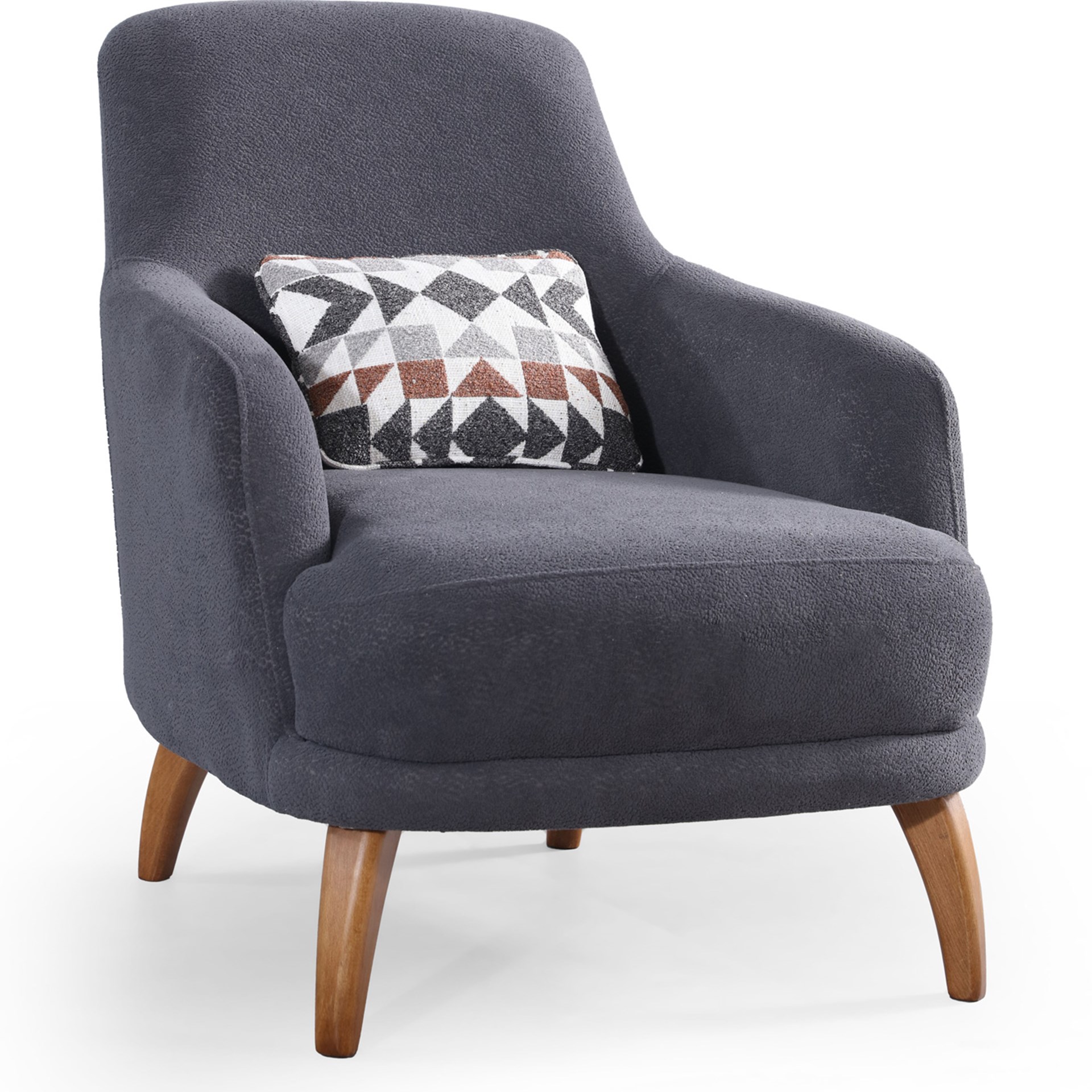 Moka 1´Li Berjer K-837 Antrasit şık ve rahat oturma keyfi