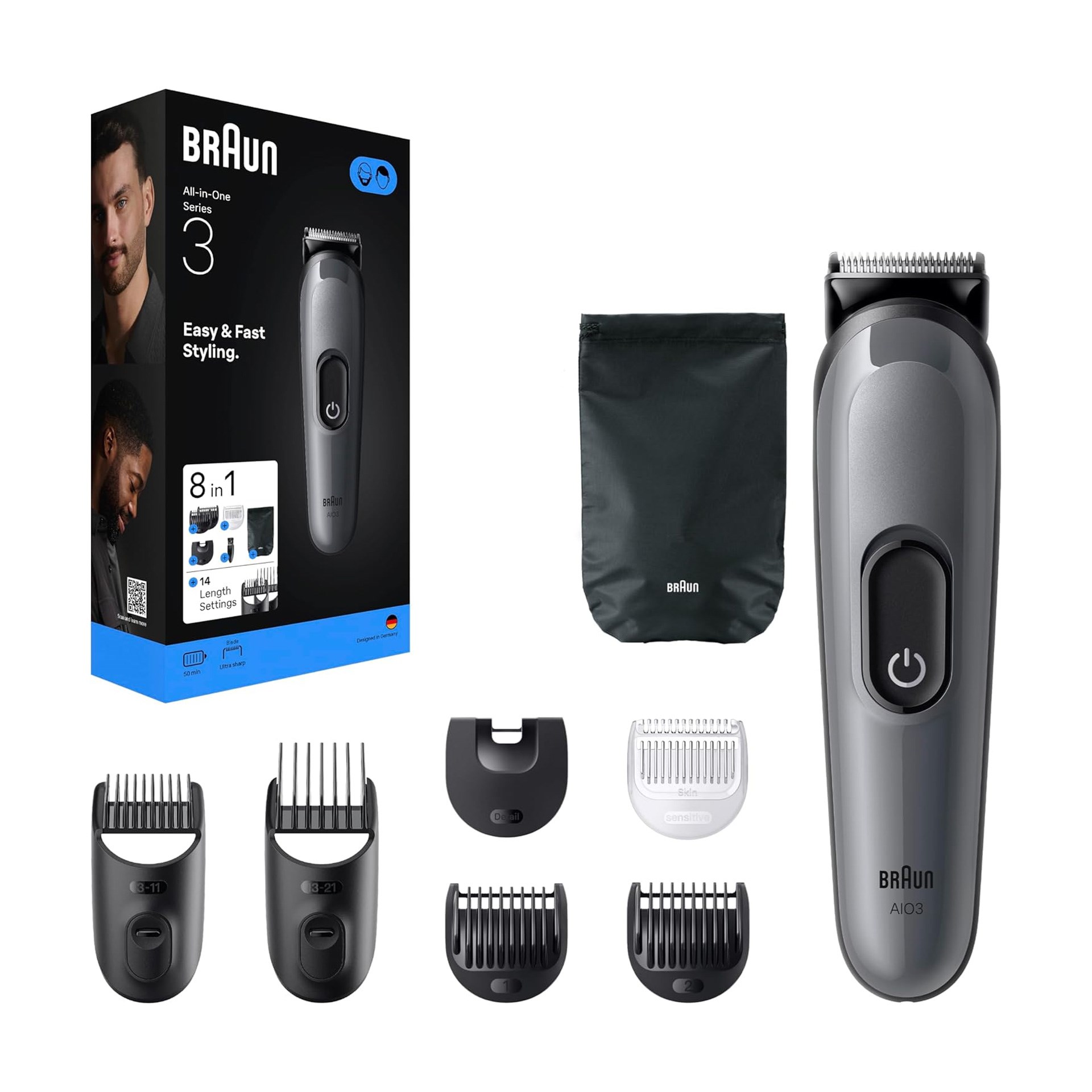 Braun Aio3540 8'i Bir Arada Erkek Bakım Kiti | EVKUR