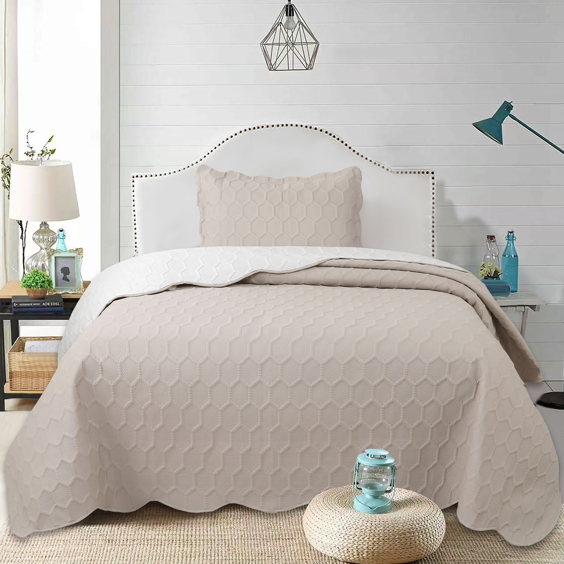 Dainty Home Perla Tek Kişilik Vizon Yatak Örtüsü | Evkur