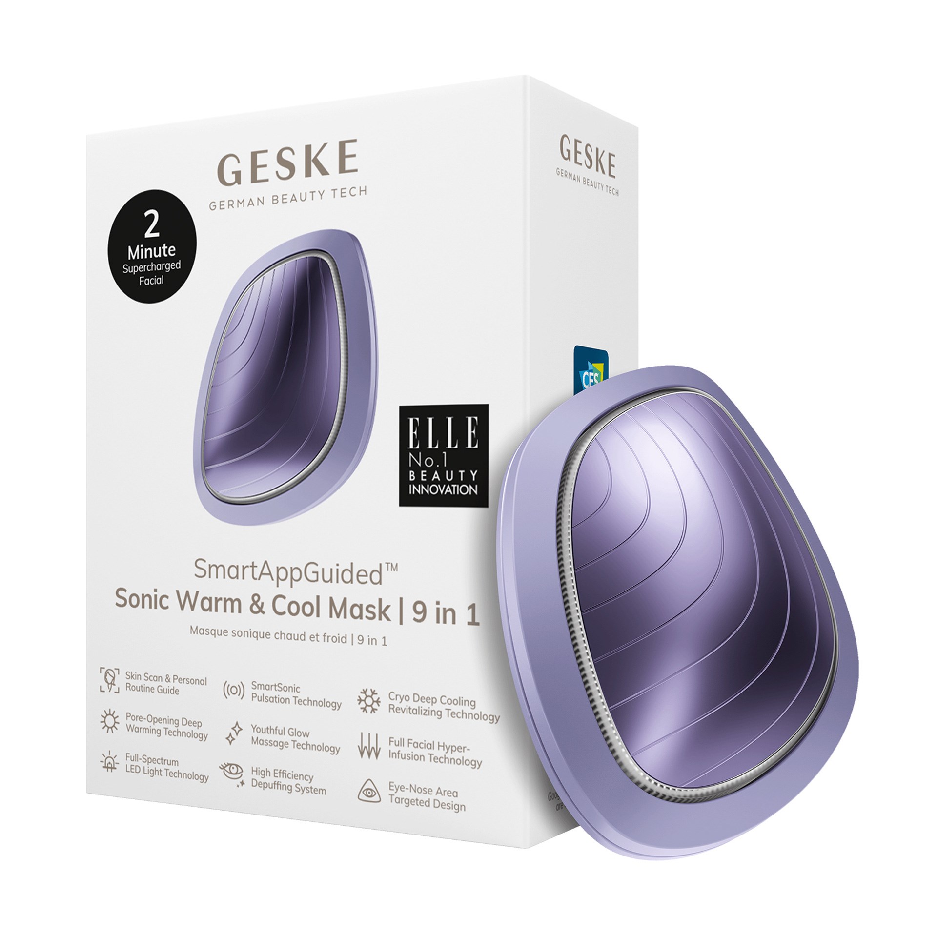 Geske Sonic Sıcak Ve Soğuk Maske 9'u 1 Arada Mor | EVKUR