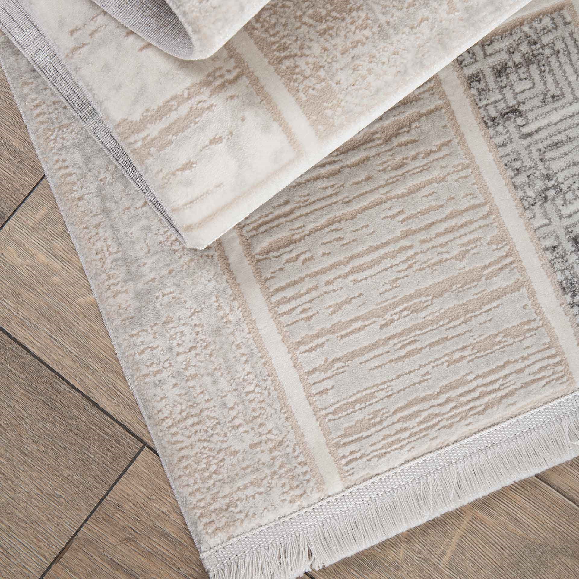 Angora Aqua C008B Gri 120x180 Modern Yaşam Halısı | Evkur