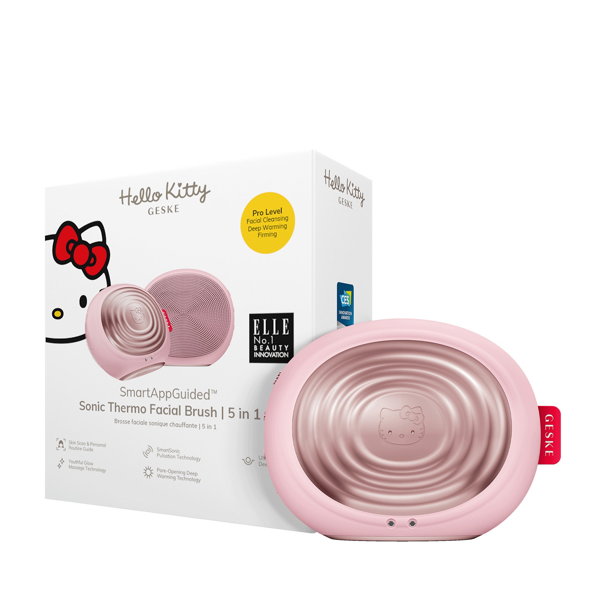 Geske Hello Kitty Yüz Temizleme Cihazı 5'i 1 Arada Pembe