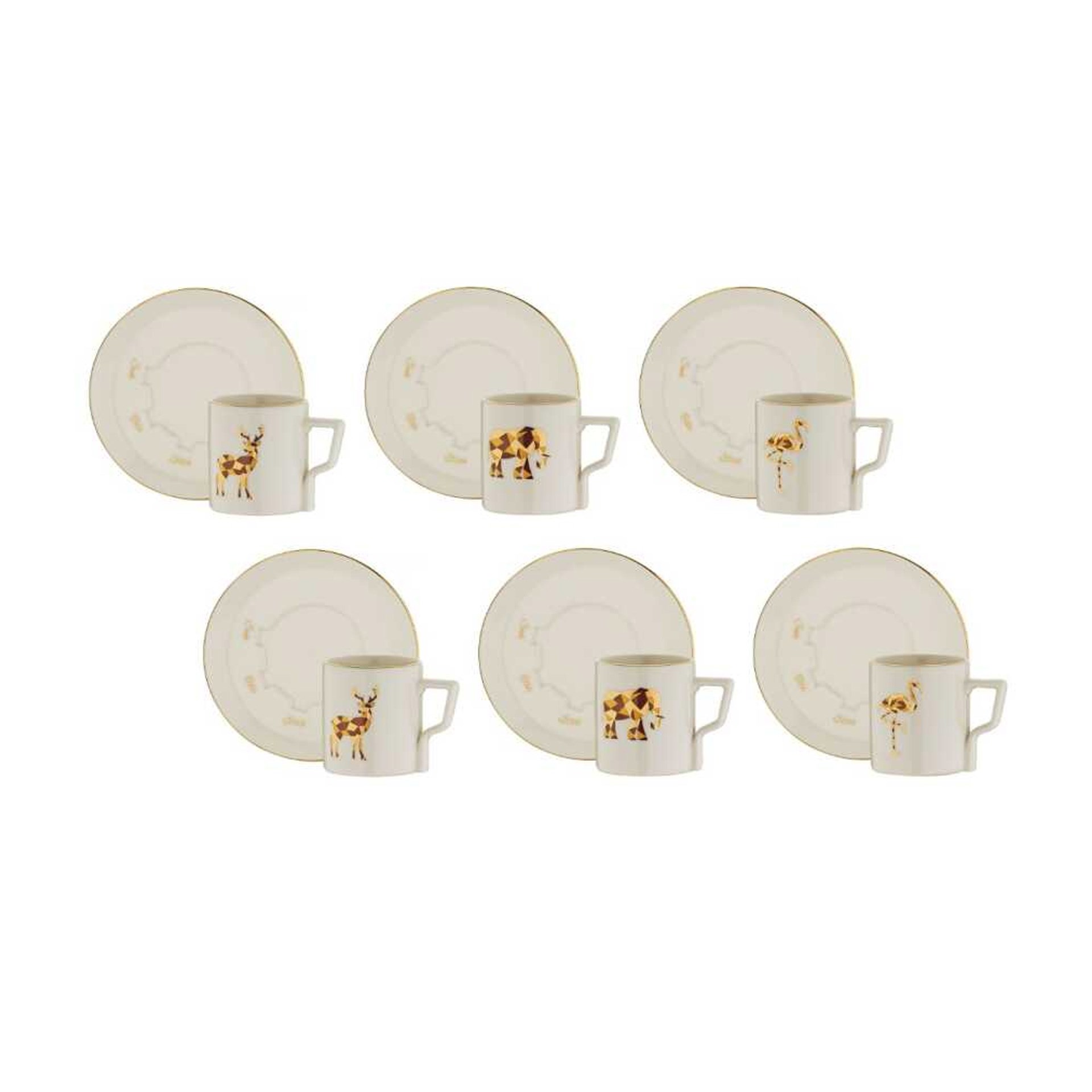 Olika Mira 12 Parça Fincan Seti Animals | EVKUR