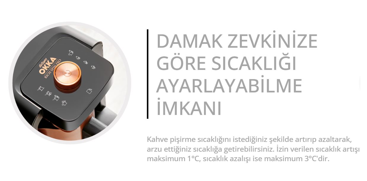 Arzum Okka Rich Spin Pro Türkish Coffee Machine Krom